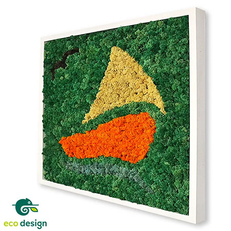 Tablou din licheni decorativi personalizat - BOAT - Eco Design